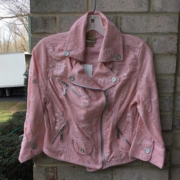 Jou Jou | Jackets & Coats | Jou Jou Pink Lace Jacket | Poshmark